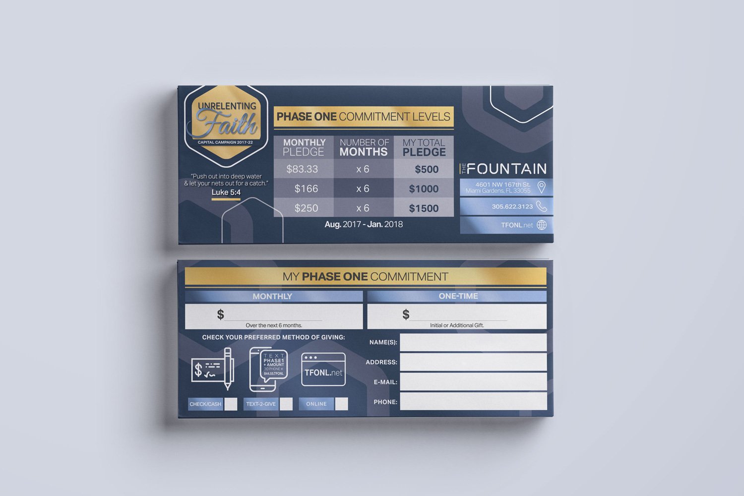 Pledge Cards & Commitment Cards | Church Campaign Design
